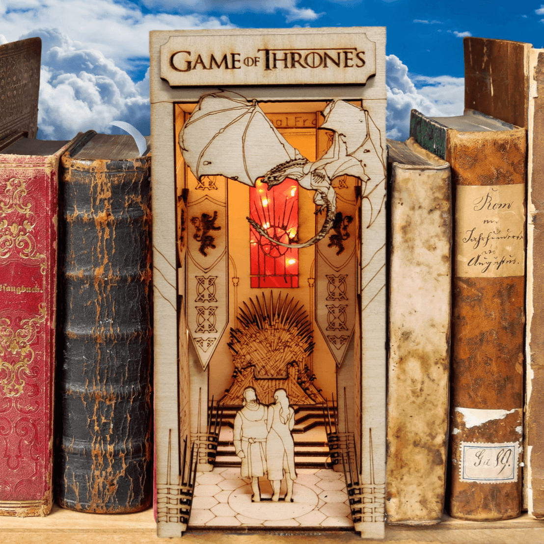 Game Of Thrones Book Nook DIY Book Nook Kits House Of Dragon Book Shel ...